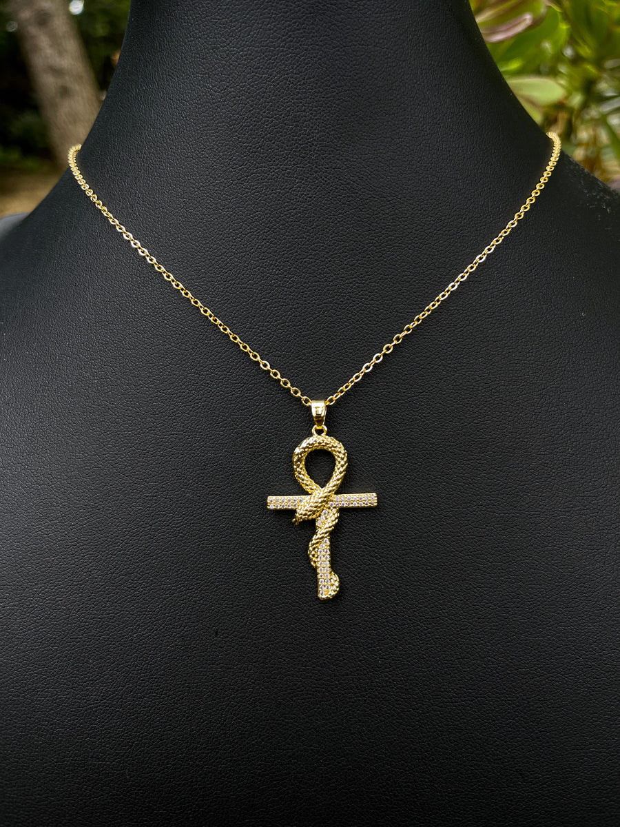 Ankh Serpent Necklace – Symbolic Magic