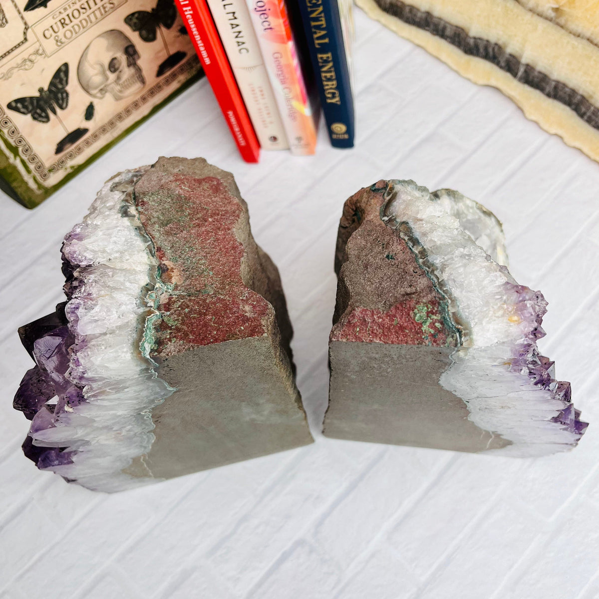 Amethyst Bookend Set – Symbolic Magic
